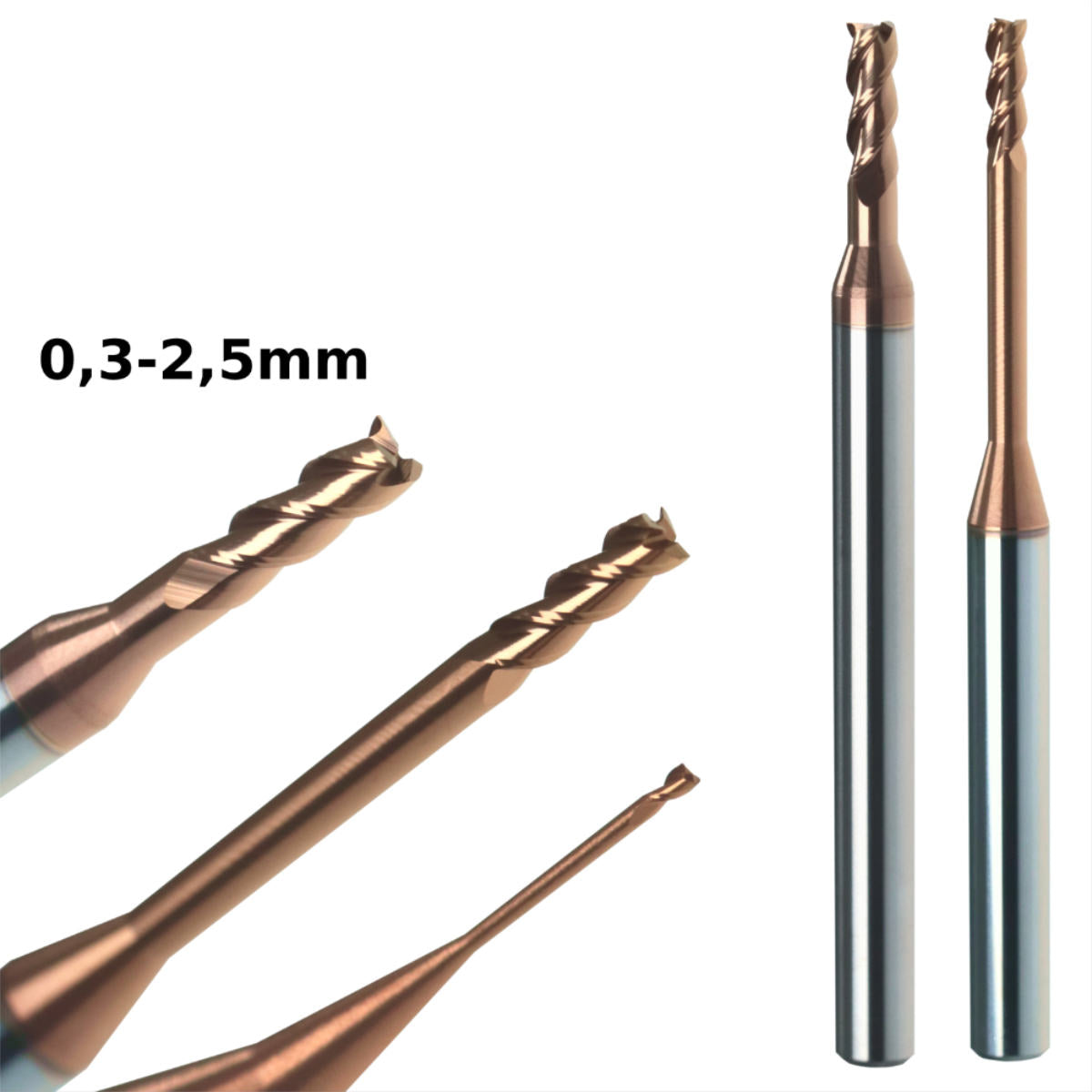 Mini milling cutter Micro milling cutter long for steels – am ...